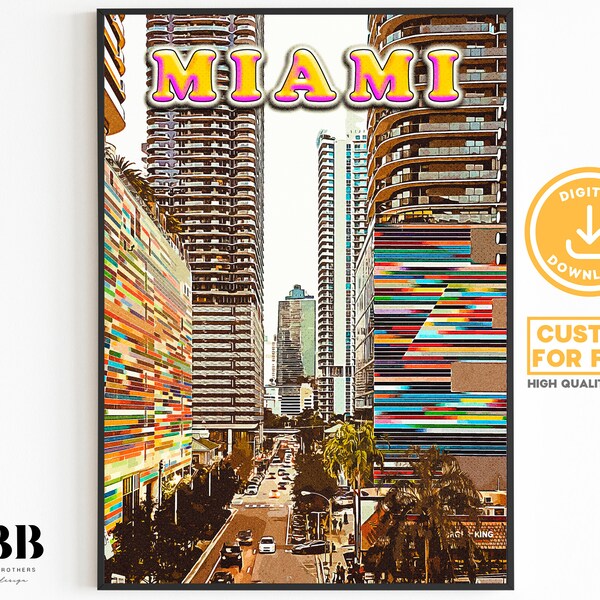 Retro Miami Decor - Etsy