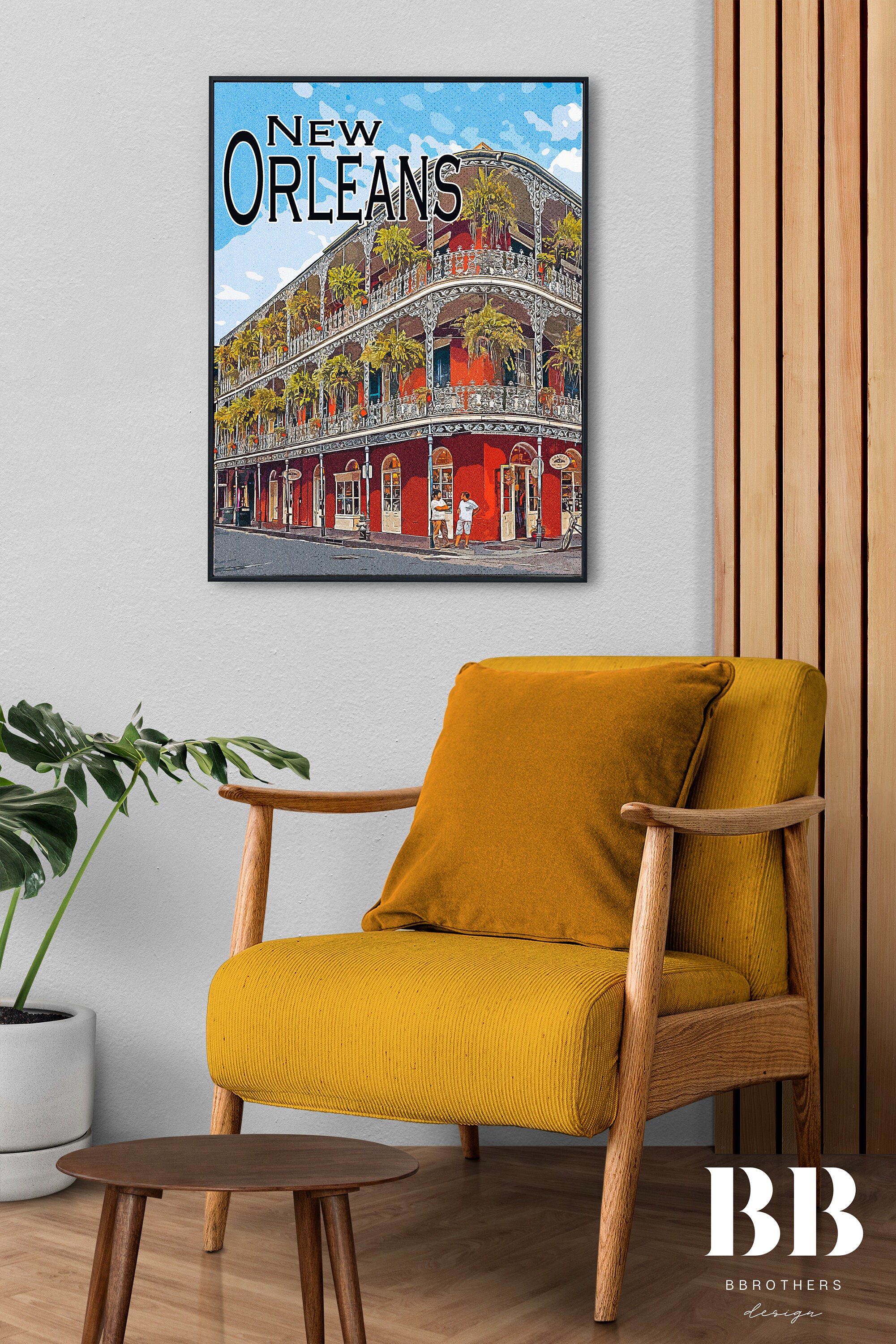 Printable Vintage Travel Poster, New Orleans Travel Print, Louisiana ...