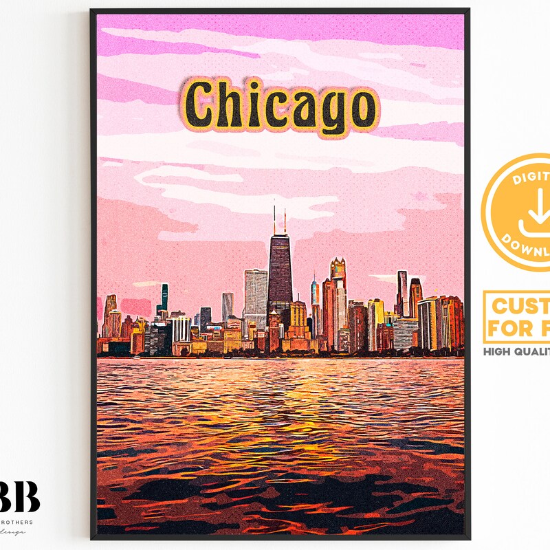 Chicago Poster - Etsy