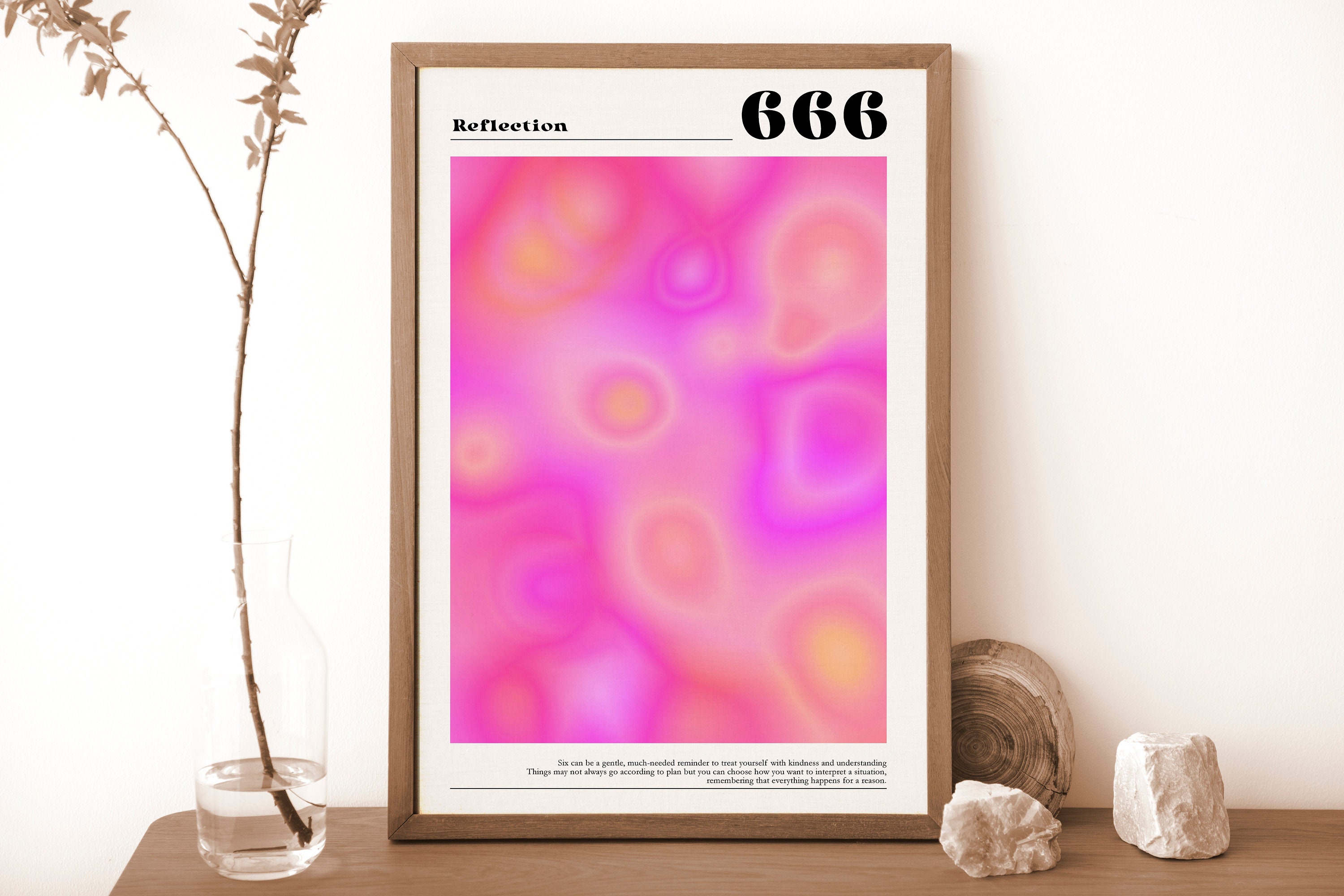 666 Print 666 Angel Numbers Poster Aura Gradient Art - Etsy