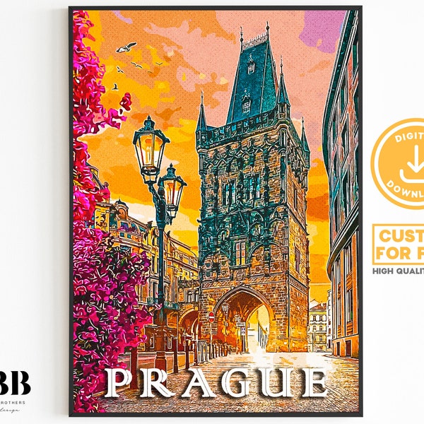 Prague Poster - Etsy