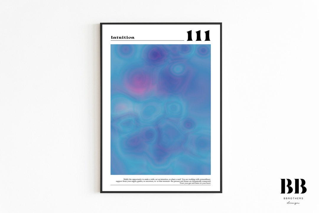 111 Print 111 Angel Numbers Poster Aura Gradient Art - Etsy