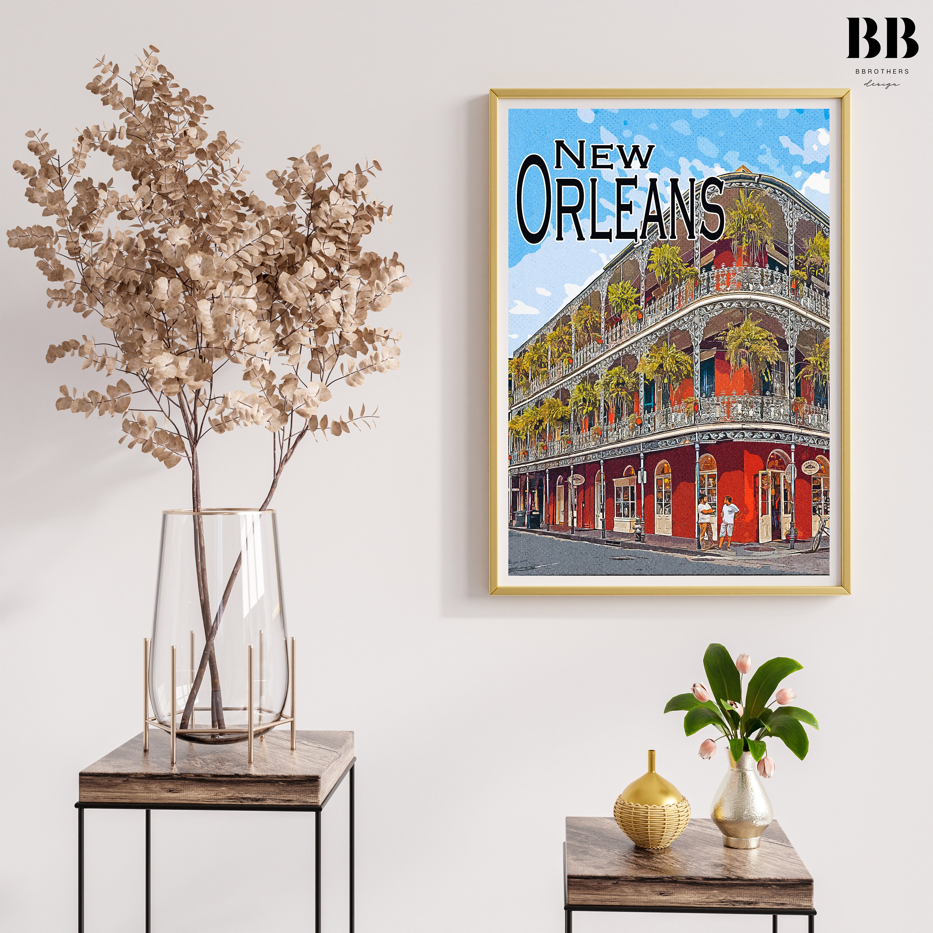 Printable Vintage Travel Poster New Orleans Travel Print - Etsy