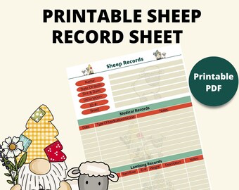 Printable Donkey Records Page Instant Download 8.5x11 PDF - Etsy