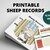 Minimal Ink Printable Sheep Records Page | Instant Download | 8.5x11 PDF| Homestead Sheep Care ...