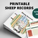 Minimal Ink Printable Sheep Records Page | Instant Download | 8.5x11 PDF| Homestead Sheep Care ...