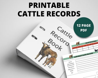 Calving Record Sheet. Calf Planner. Cattle Ranch. Planner for - Etsy