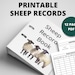 Minimal Ink Printable Sheep Records Page | Instant Download | 8.5x11 ...