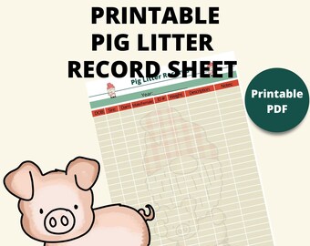 Farrowing Pig Record Books - Etsy