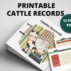 Printable Cattle Records Page | Instant Download | 8.5x11 PDF| Homestead Cattle Care Tracker ...