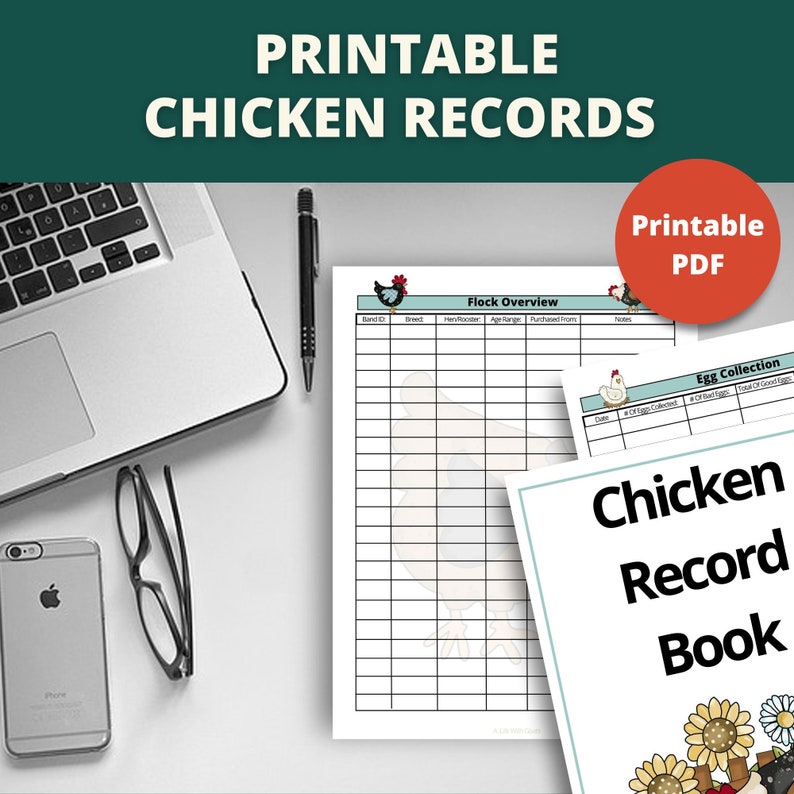 Printable Chicken Records Book | Instant Download | 8.5x11 PDF ...