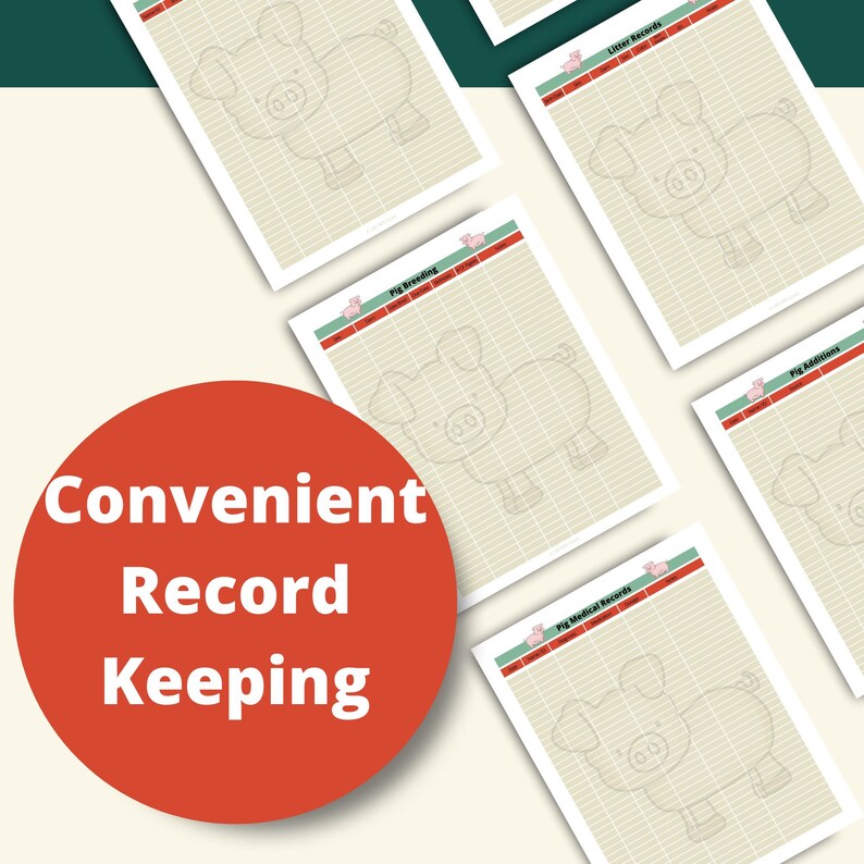 Printable Pig Records Book | Instant Download | 8.5x11 PDF| Homestead ...