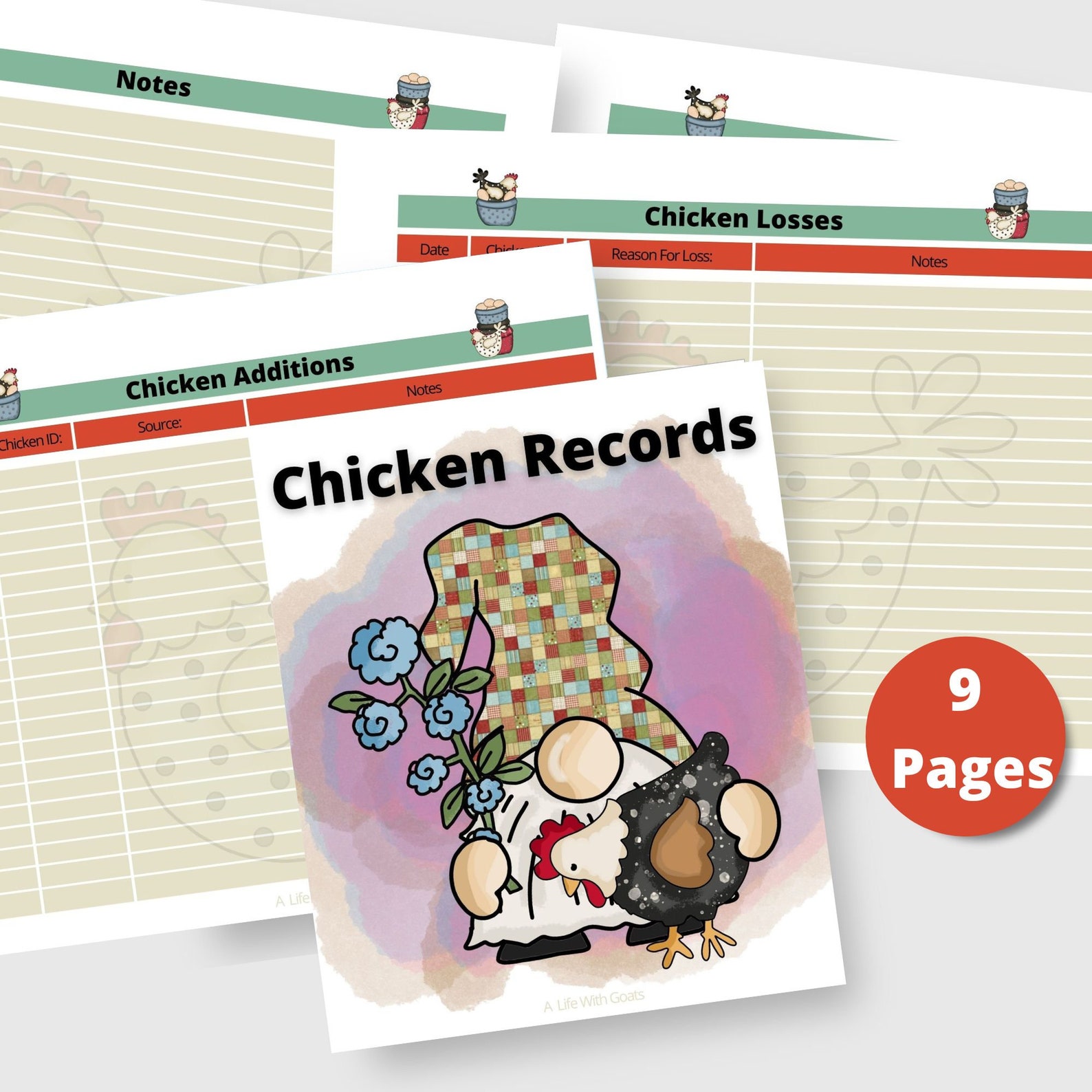 Printable Chicken Records Book Instant Download 8.5x11 - Etsy