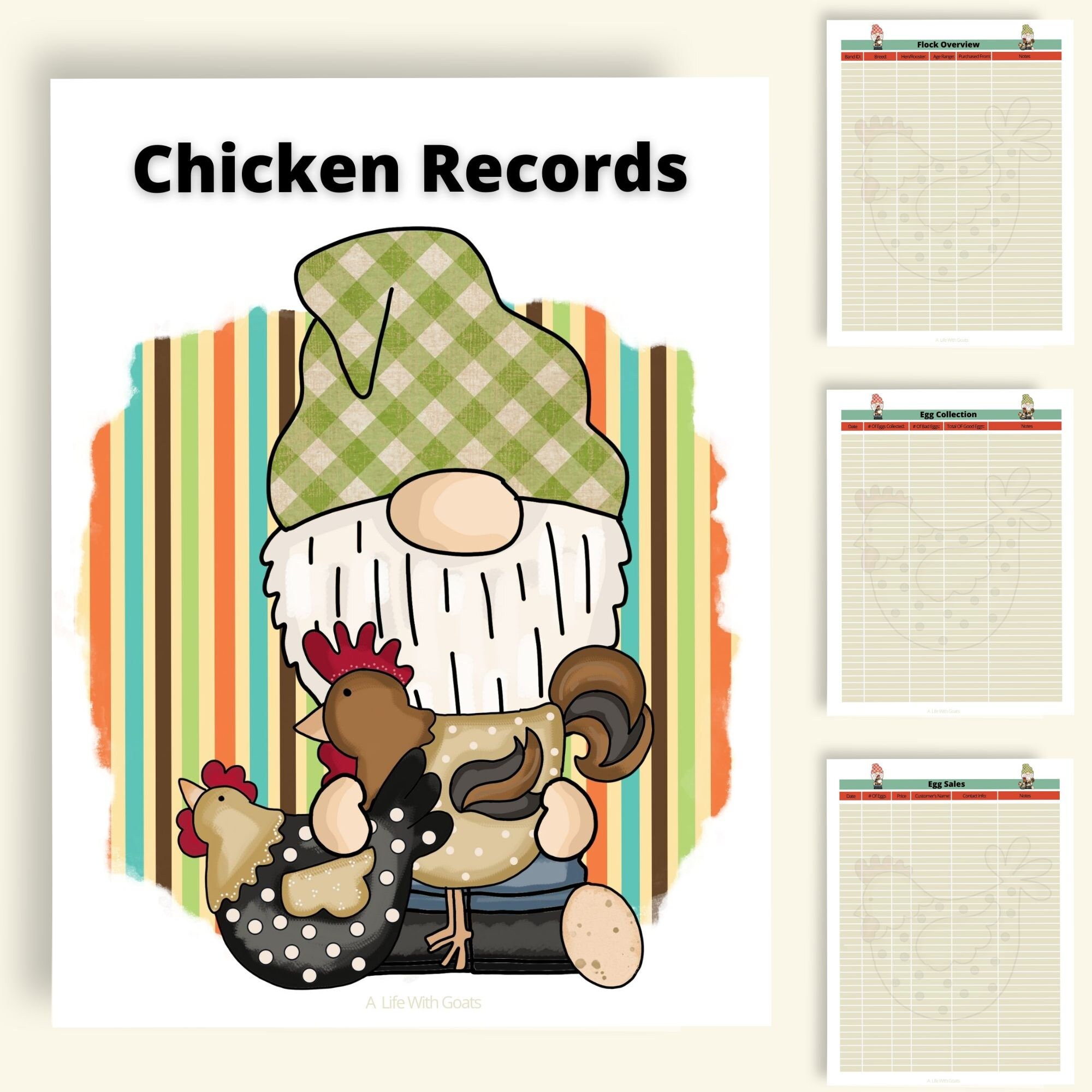 Printable Chicken Records Book | Instant Download | 8.5x11 Pdf|backyard ...