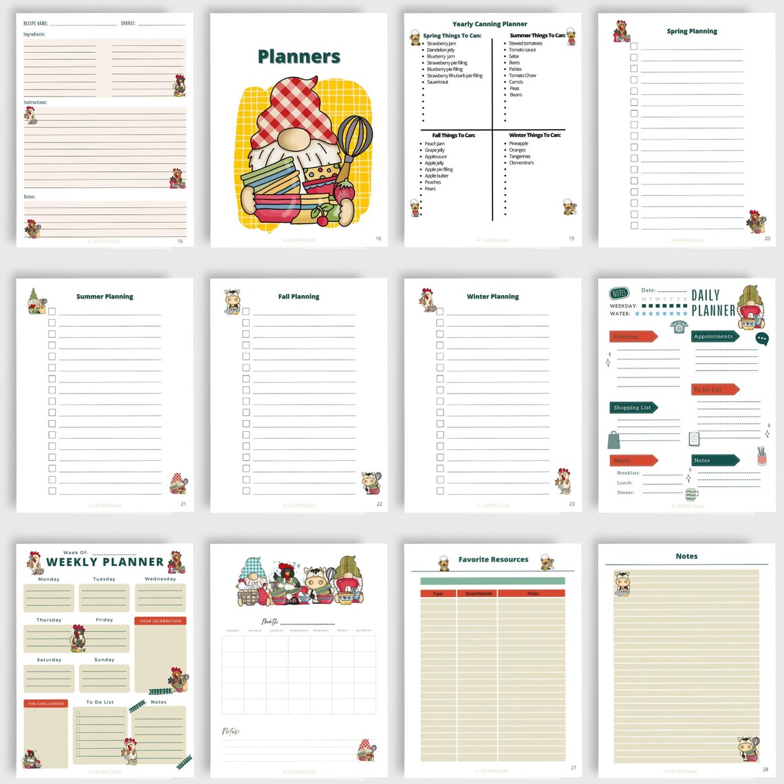 Printable Canning Planner | Instant Download | 8.5x11 PDF| Canning ...