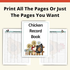 Printable Chicken Records Book | Instant Download | 8.5x11 PDF ...