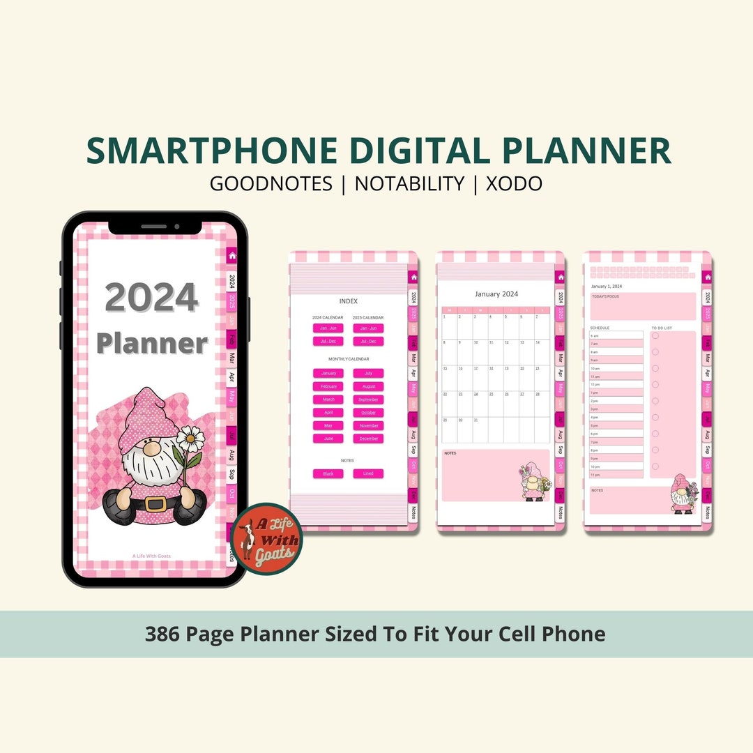 2024 Digital Phone Planner Digital Pocket Planner iPhone Digital ...