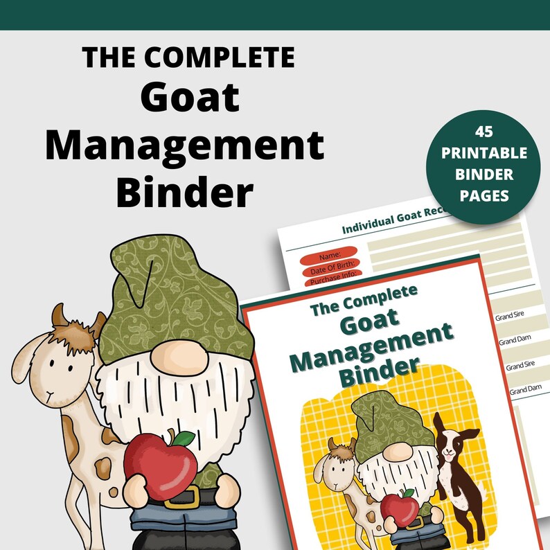 Printable Goat Management Binder Instant Download 8.5x11 - Etsy