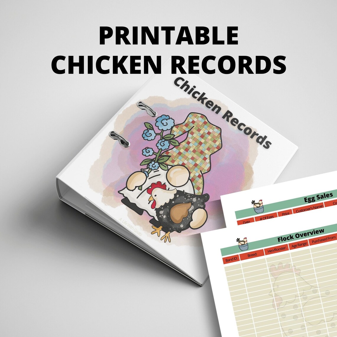 Printable Chicken Records Book Instant Download 8.5x11 - Etsy