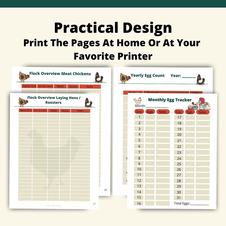 Printable Chicken Management Binder | Instant Download | 8.5x11 PDF ...