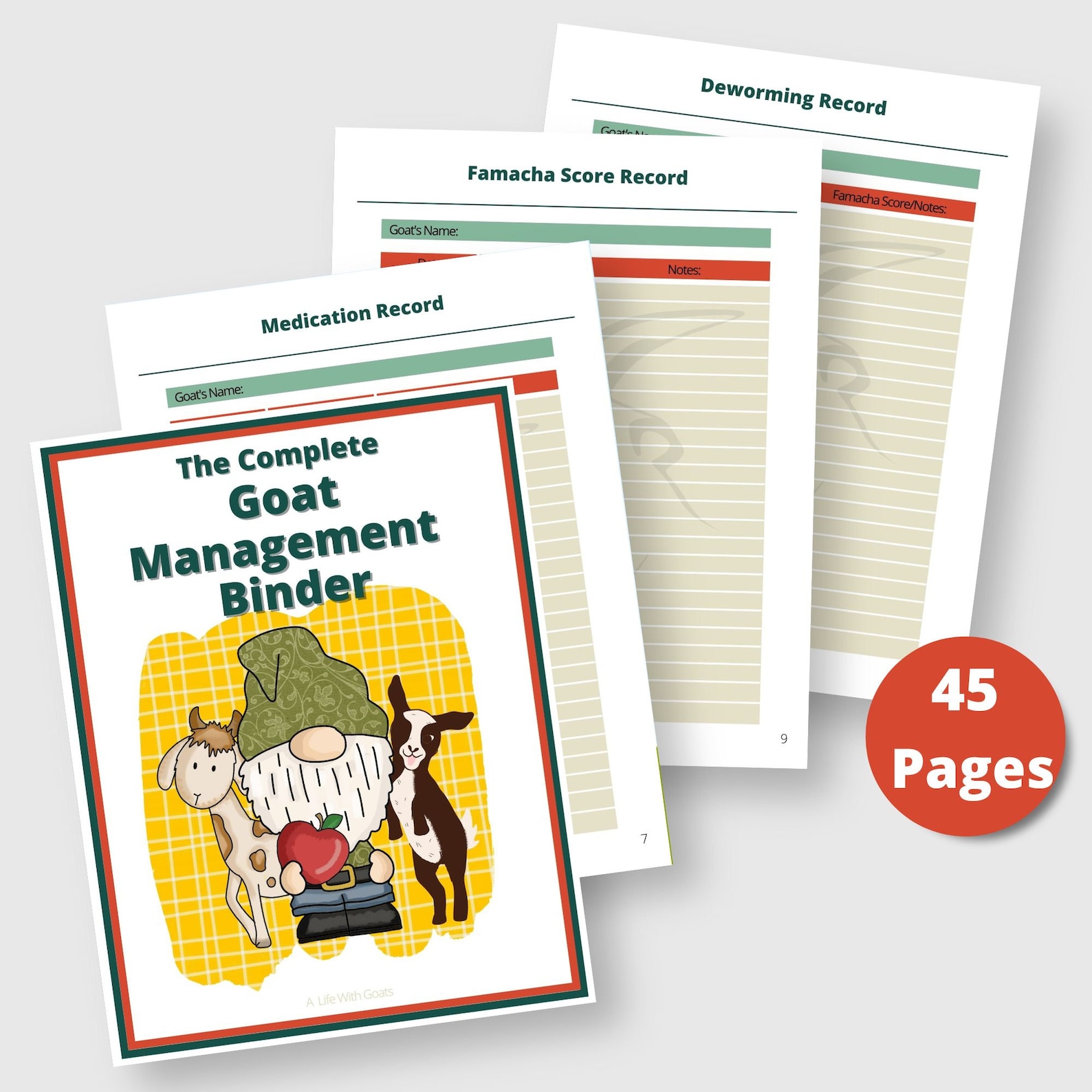 Printable Goat Management Binder | Instant Download | 8.5x11 PDF| Goat ...