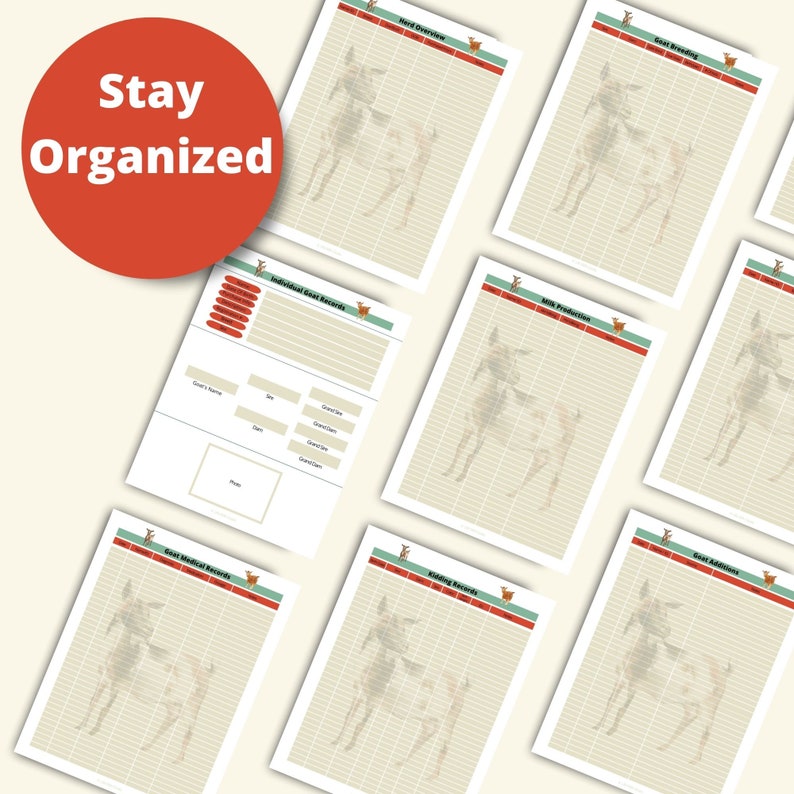 Printable Goat Records Book | Instant Download | 8.5x11 PDF| Homestead ...