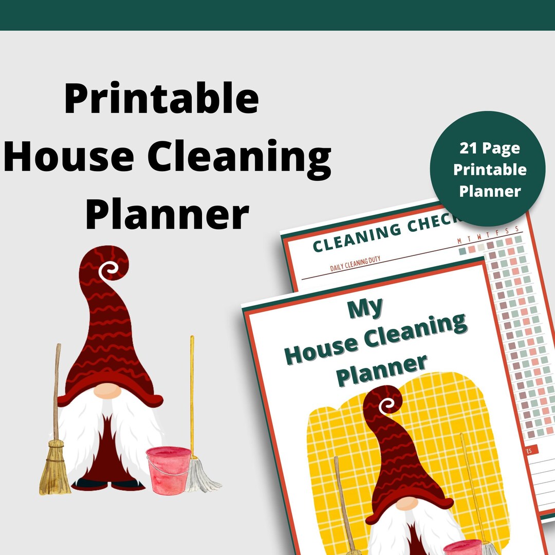 Printable Monthly House Cleaning Planner | Instant Download | 8.5x11 ...