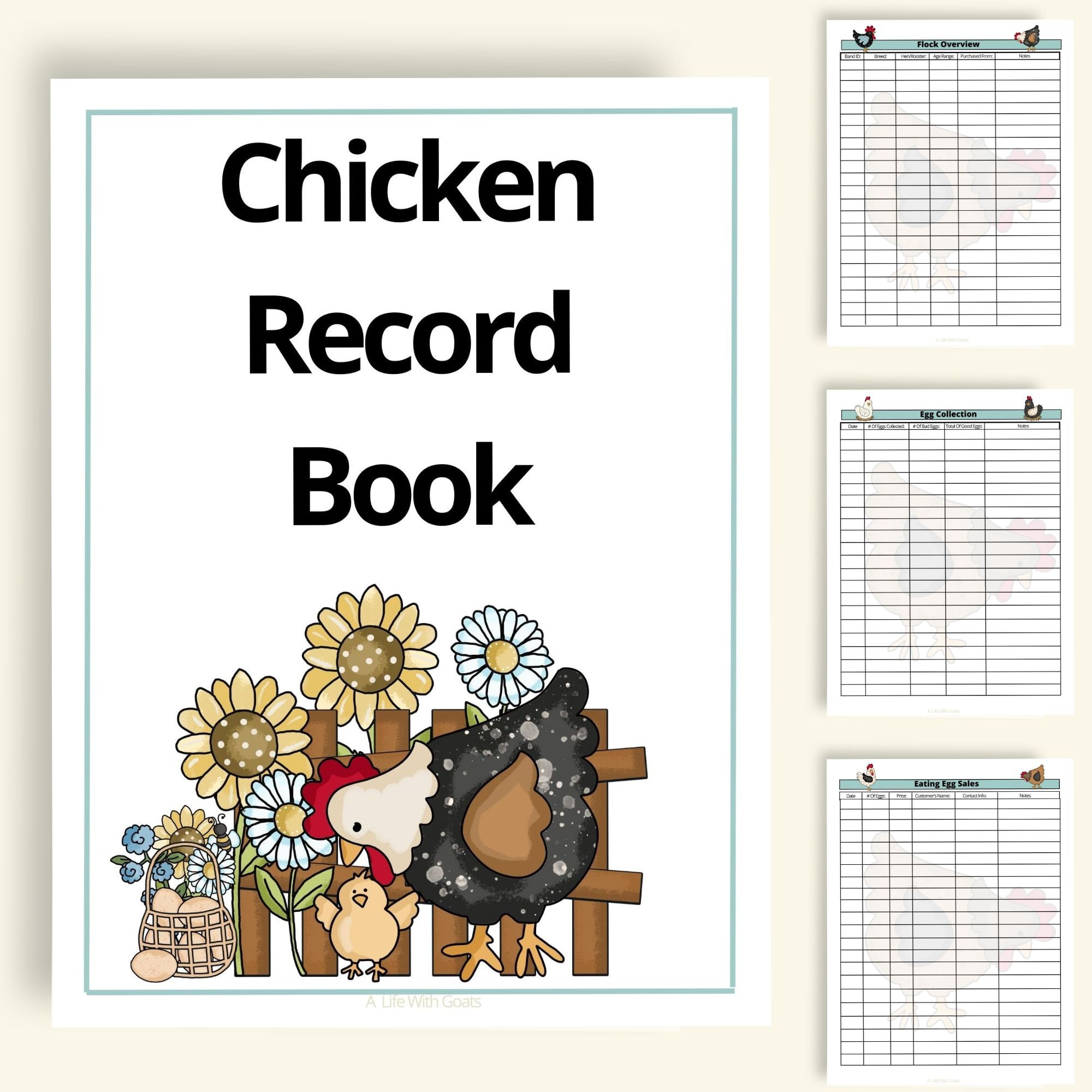 Printable Chicken Records Book | Instant Download | 8.5x11 PDF ...