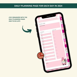 2024 Digital Phone Planner Digital Pocket Planner iPhone Digital Planner Android Digital Phone ...