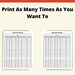 Minimal Ink Printable Pig Litter Record Sheet | Instant Download | 8 ...