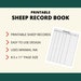 Minimal Ink Printable Sheep Records Book | Instant Download | 8.5x11 PDF| Homestead Sheep Care ...
