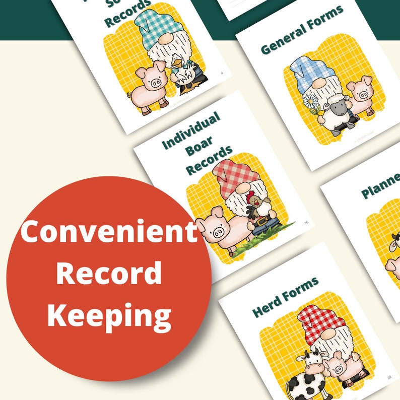 Printable Pig Management Binder | Instant Download | 8.5x11 PDF| Pig ...