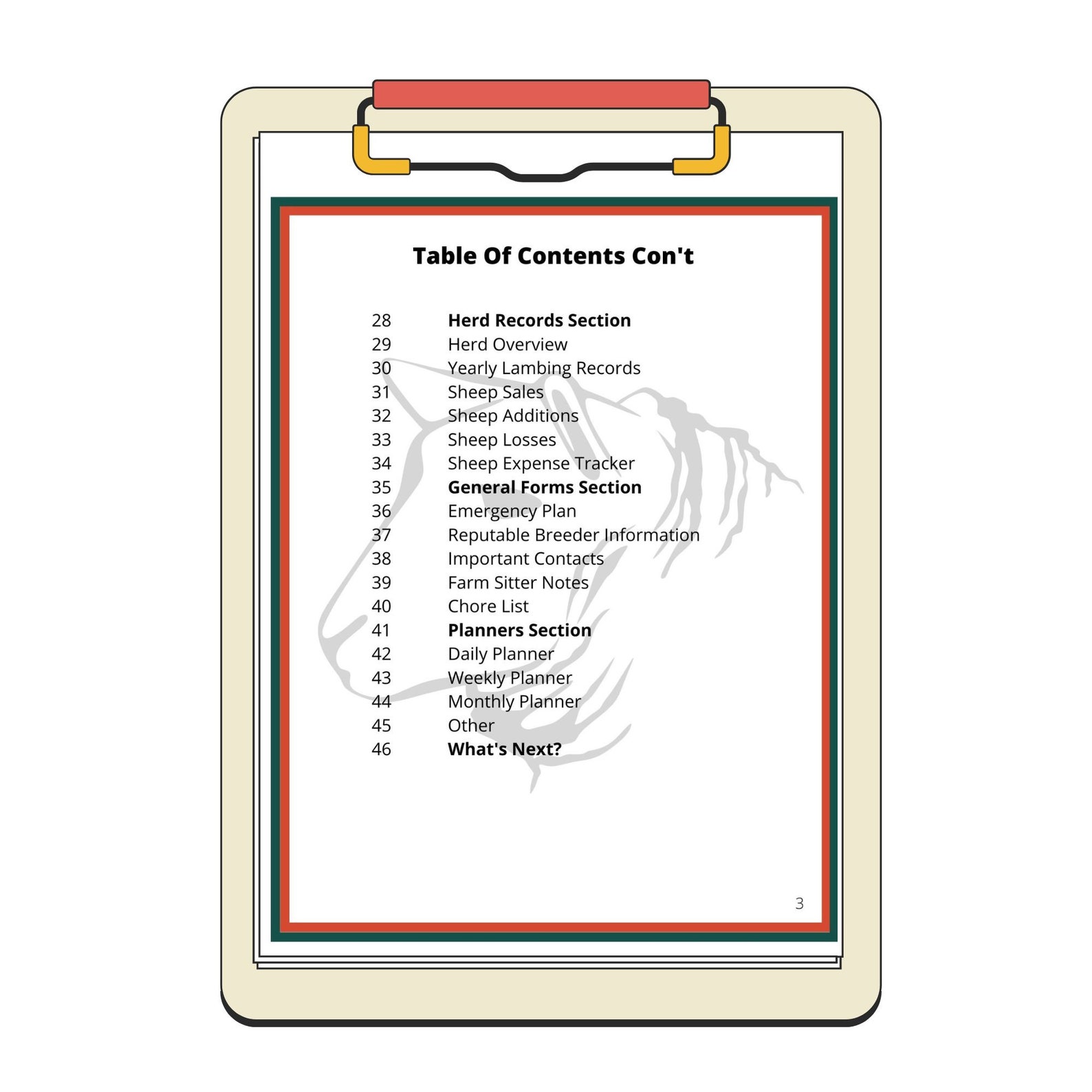 Printable Sheep Management Binder | Instant Download | 8.5x11 PDF ...