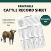 Printable Goat Records Page | Instant Download | 8.5x11 PDF| Homestead ...