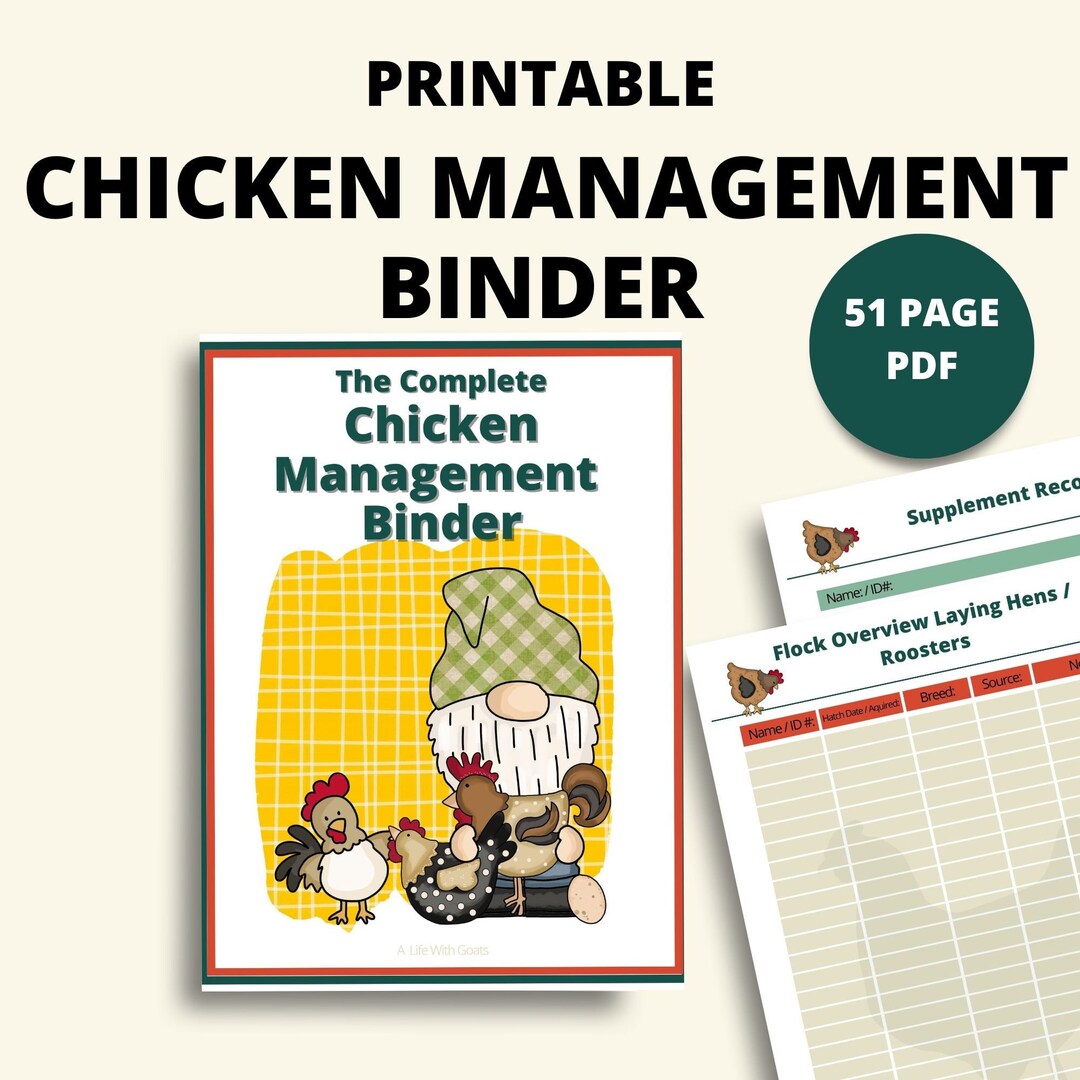 Printable Chicken Management Binder | Instant Download | 8.5x11 PDF ...