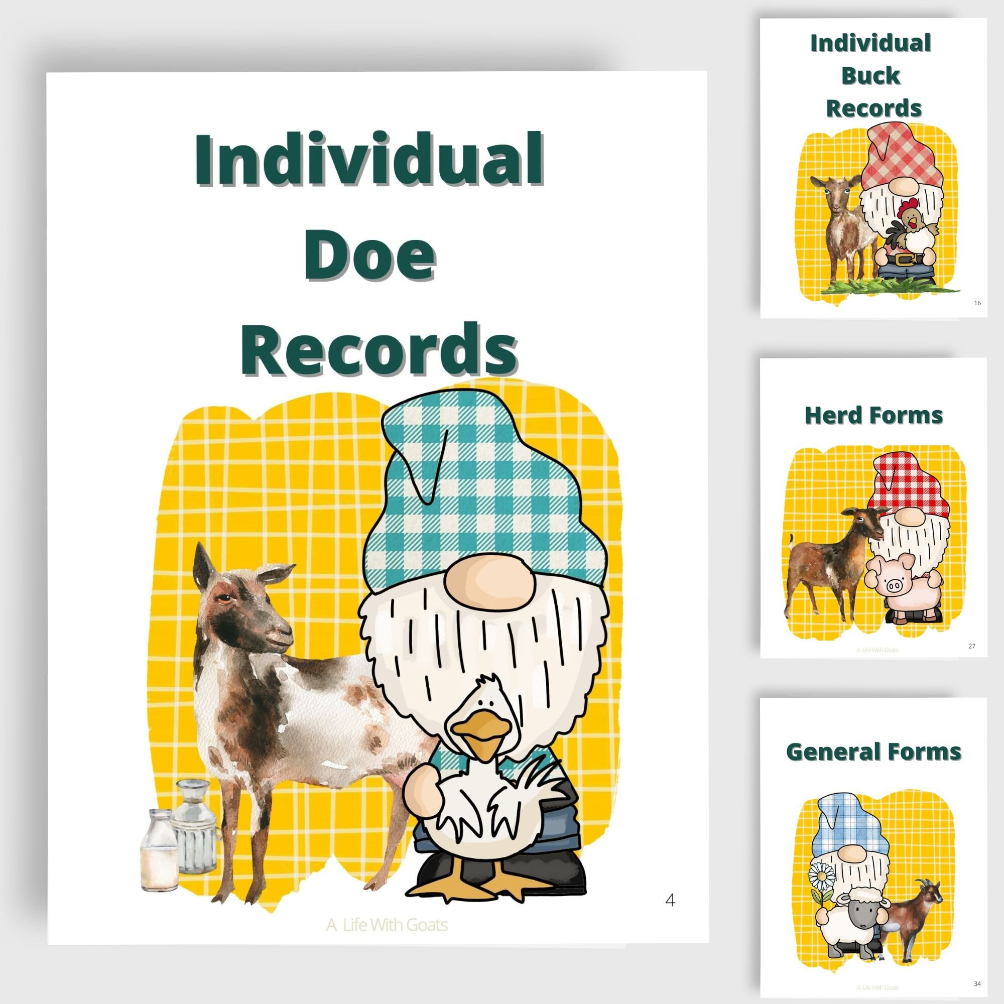 Printable Goat Management Binder | Instant Download | 8.5x11 PDF| Goat ...