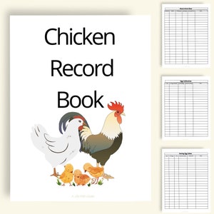 Minimal Ink Printable Chicken Records Book | Instant Download | 8.5x11 ...