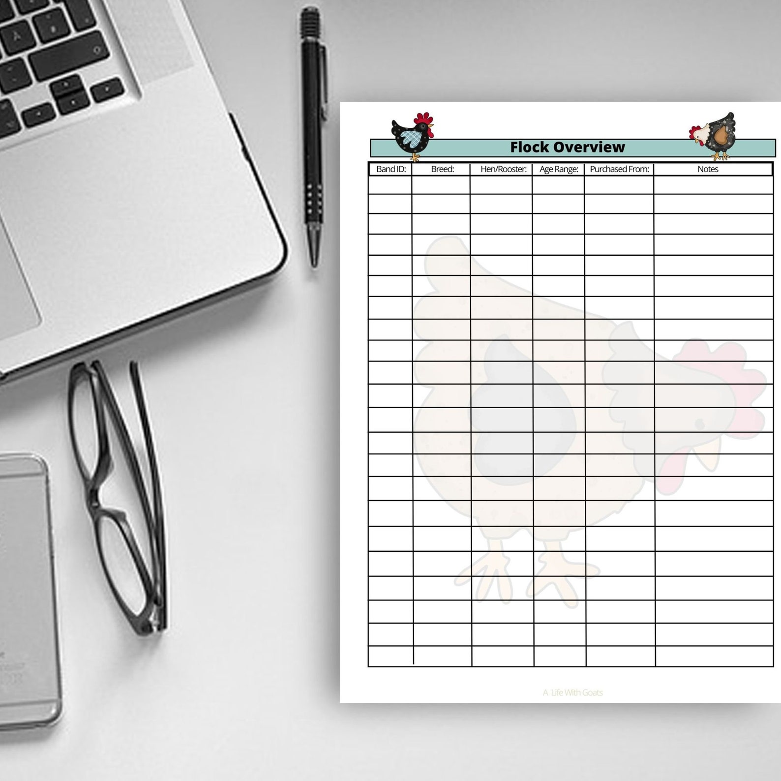 Printable Chicken Records Book | Instant Download | 8.5x11 PDF ...