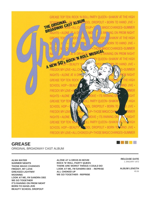 Grease Broadway Poster