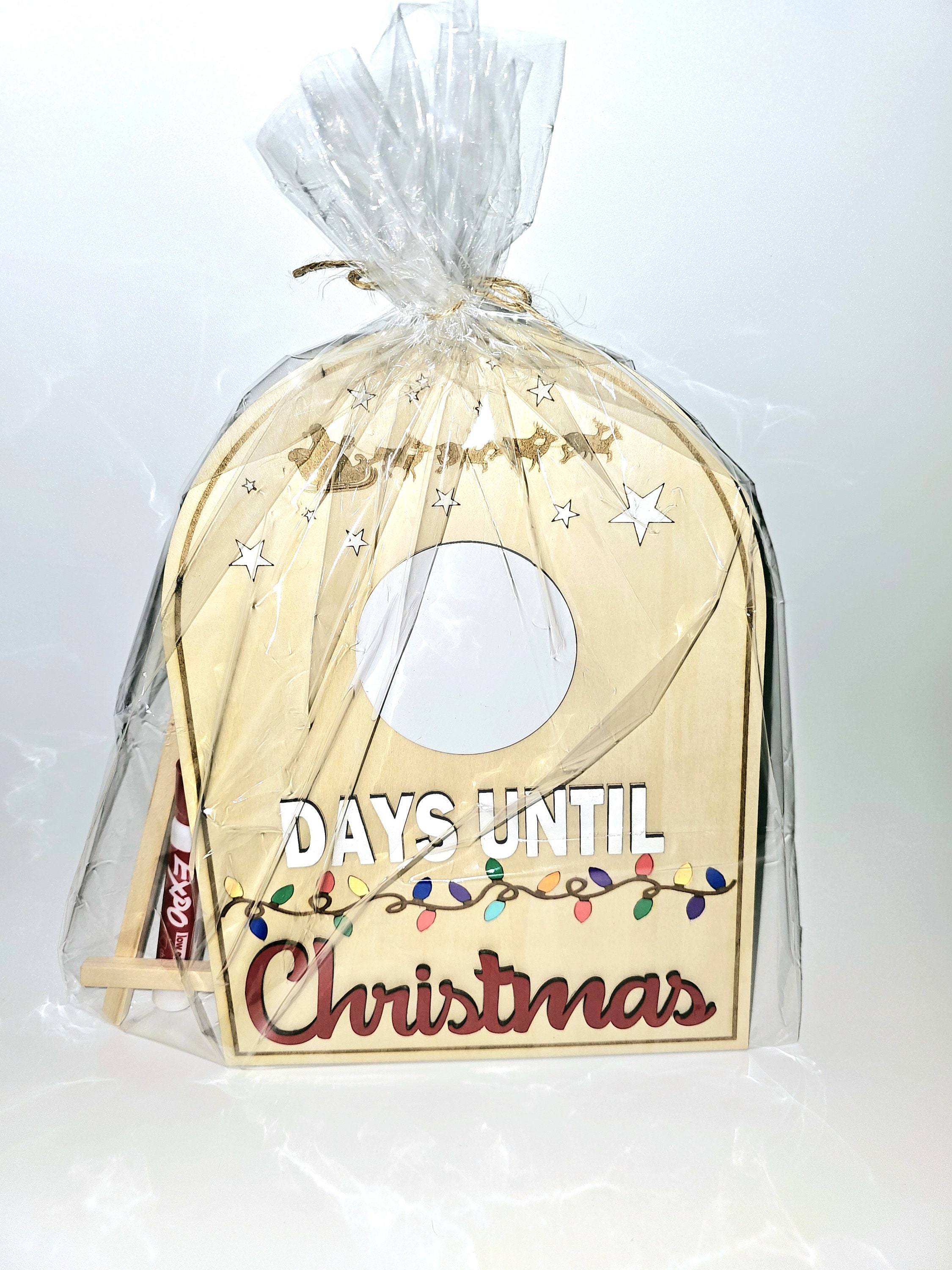 Large Christmas Countdown Sign With Easel and Marker |santa Countdown ...