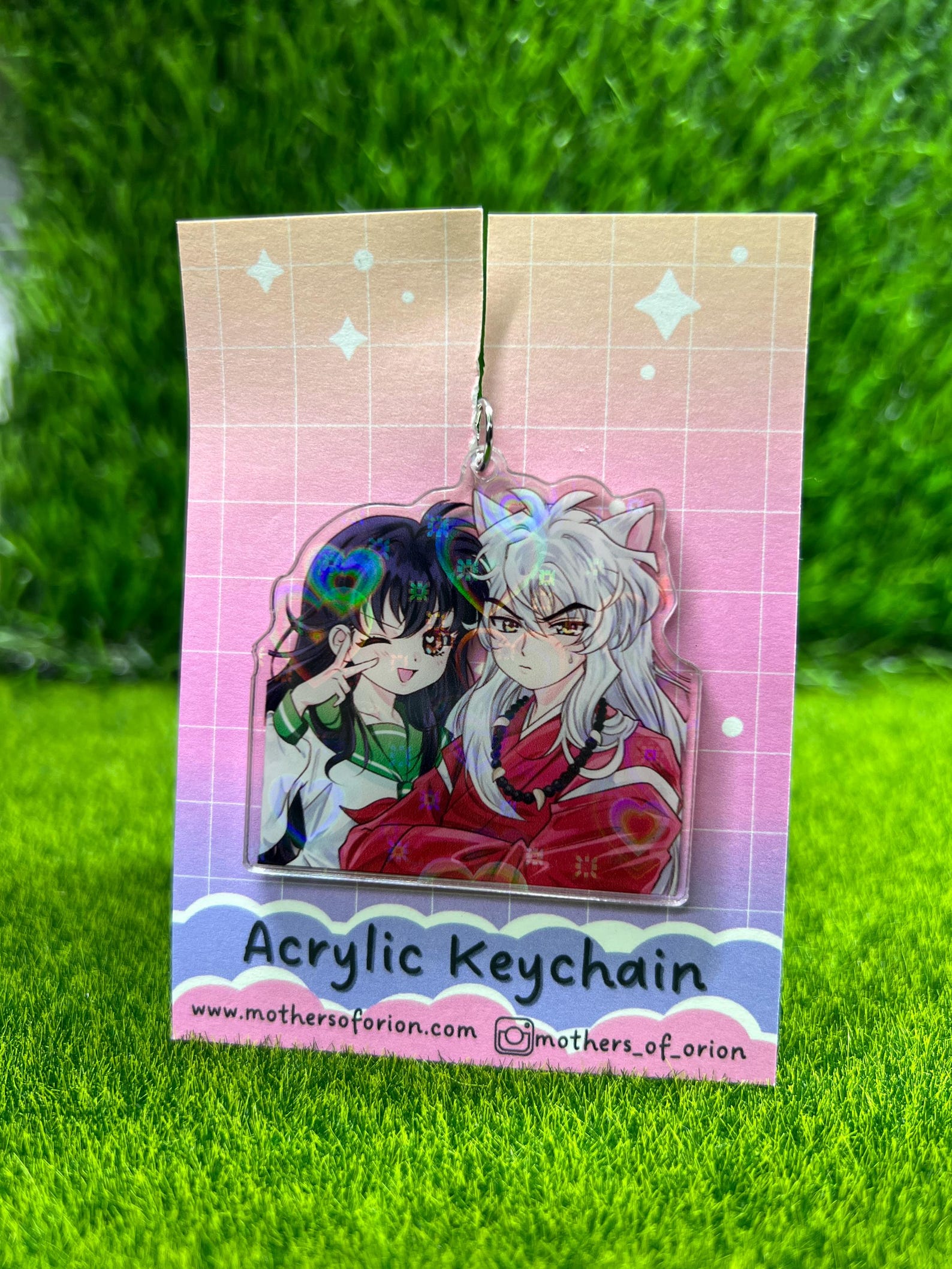 School Girl and Half-demon Peace Keychain - Etsy