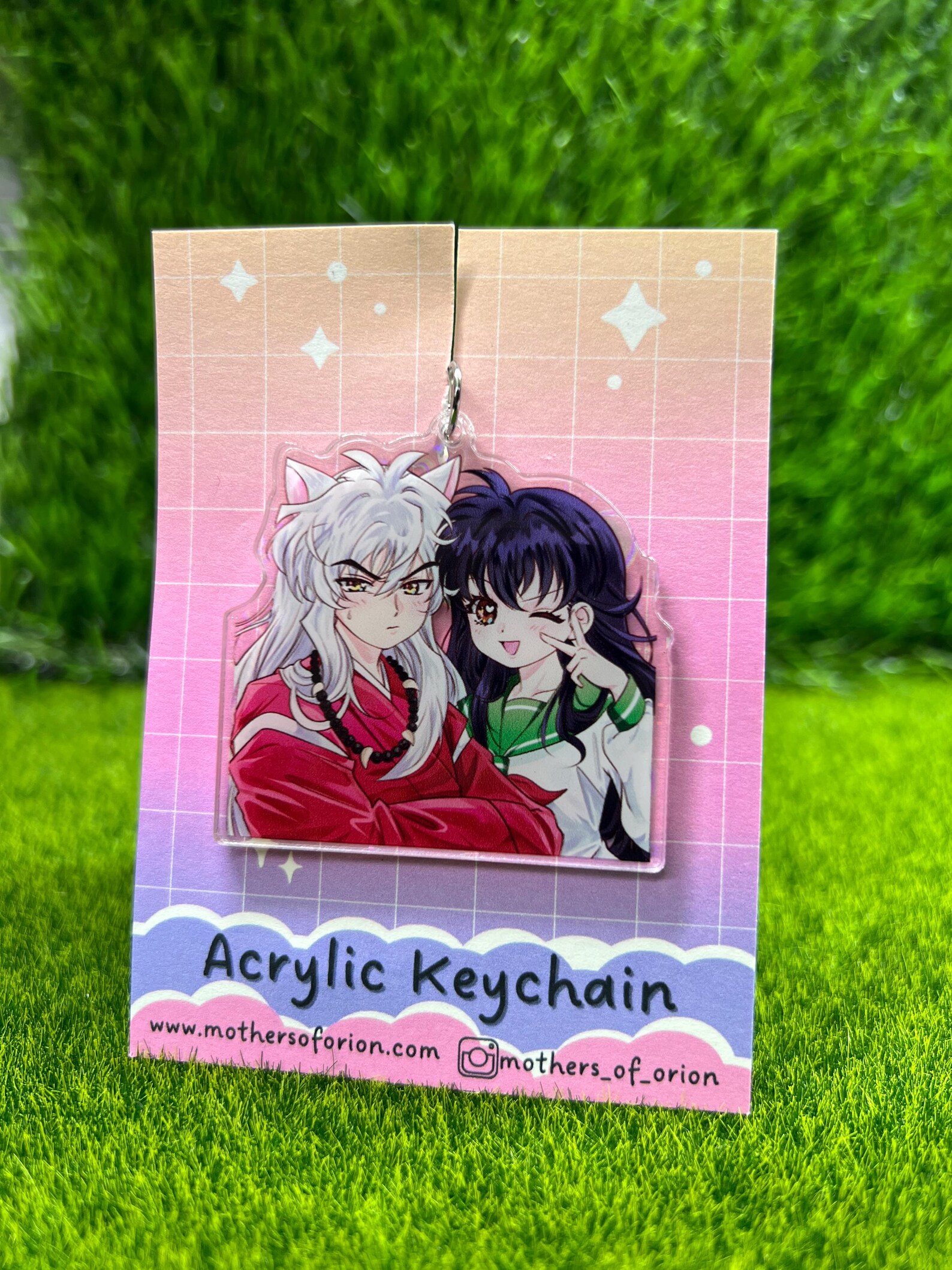 School Girl and Half-demon Peace Keychain - Etsy