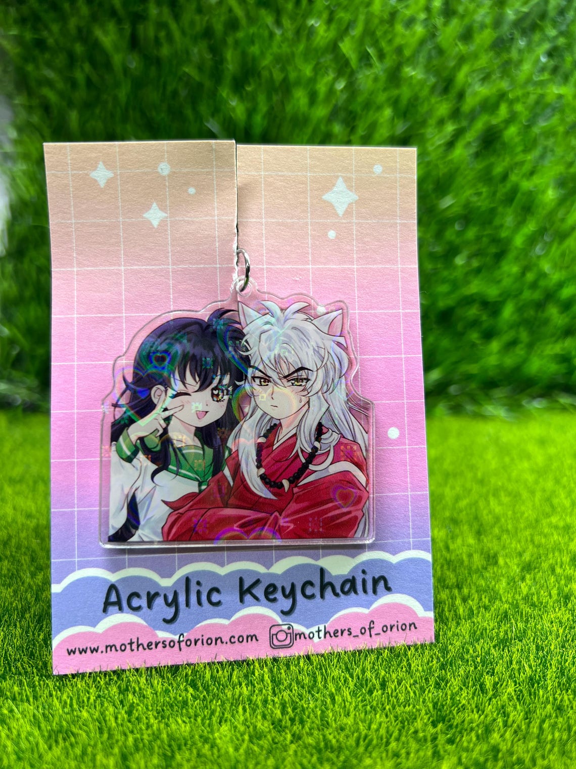 School Girl and Half-demon Peace Keychain - Etsy