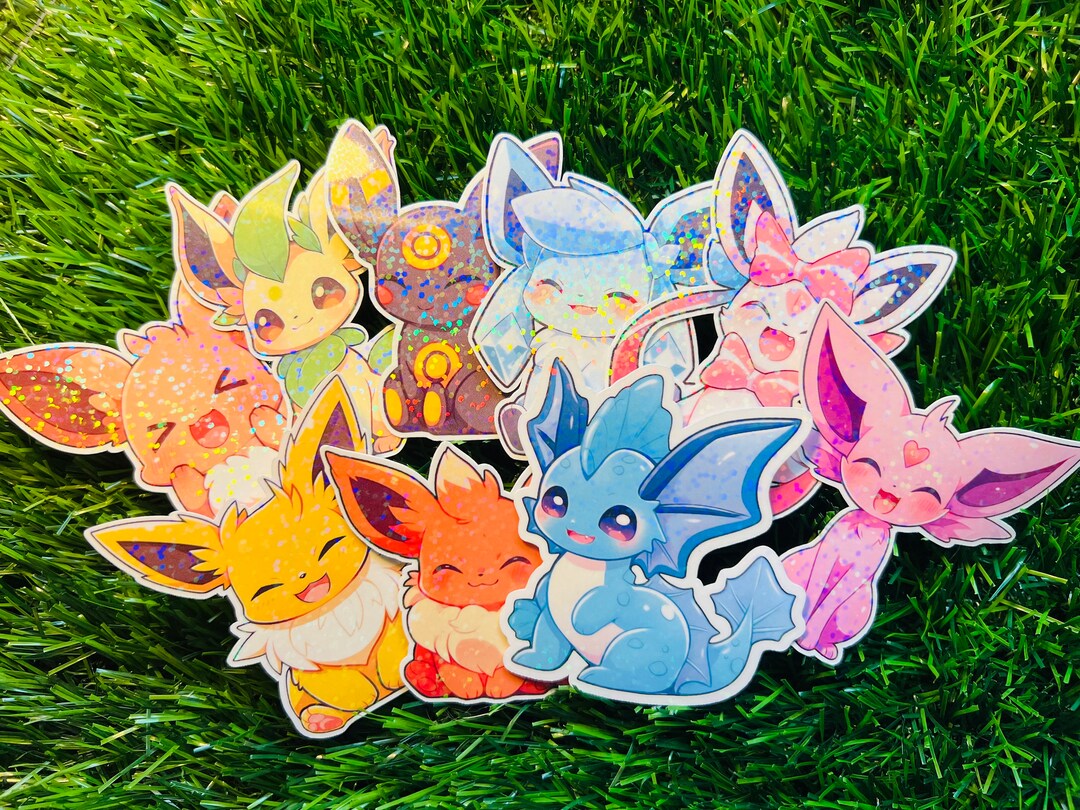 Elemental Fox Evolutions Holographic Sticker - Etsy