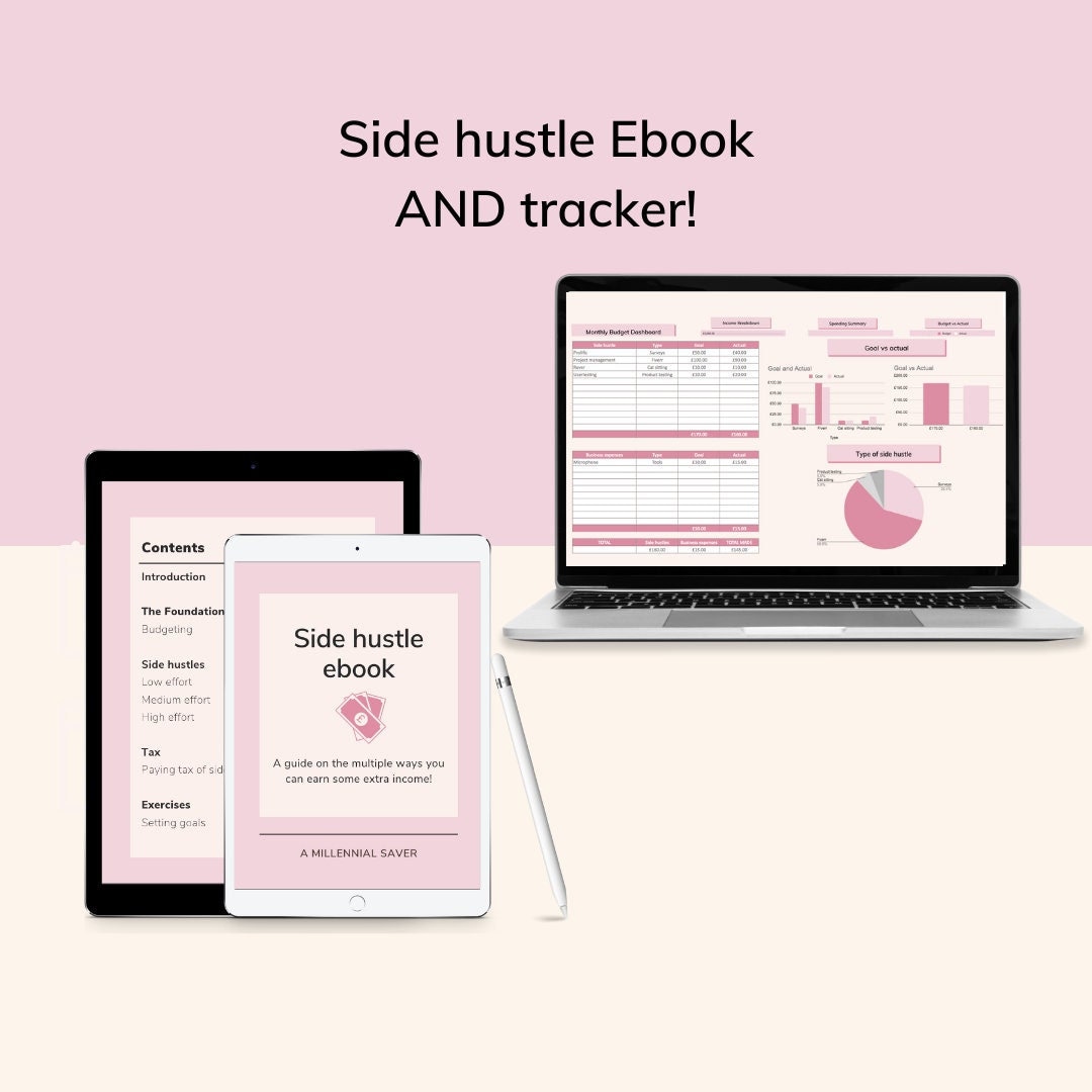 Side Hustle Tracker AND Side Hustle Ebook - Etsy
