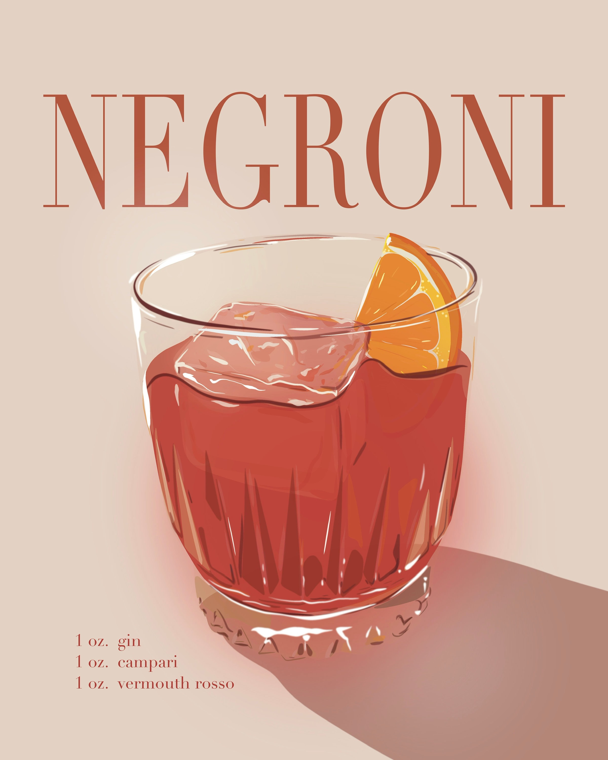 NEGRONI Art Print - Etsy