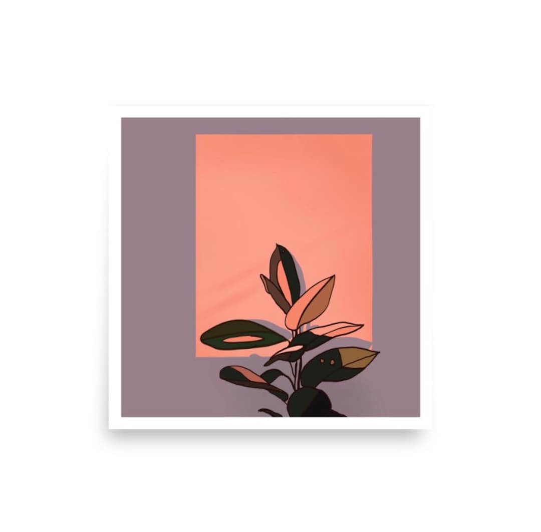RUBBER TREE - Art Print - Etsy