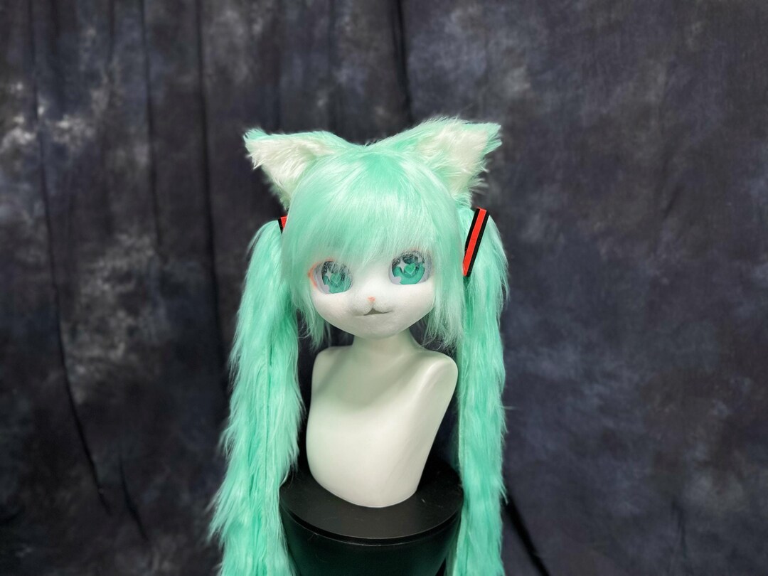 Miku Fursuit Furhead Cosplay Kigurumi Premade Furhead,miku Cosplay Head ...