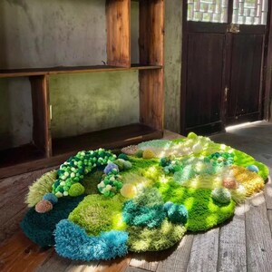 Moss Rugs Materials Bag,diy Craft Gift Set,diy Knitting Kit,make Your ...