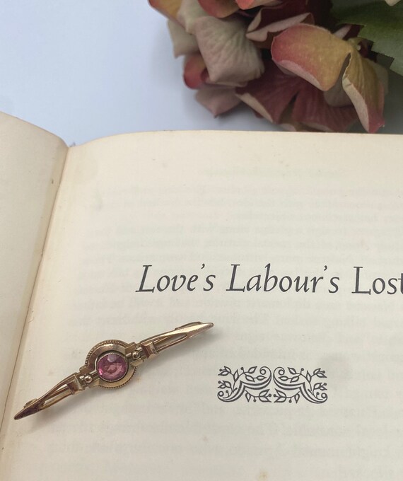 Antique Victorian Collar Throat Brooch - Gold Plated … - Gem